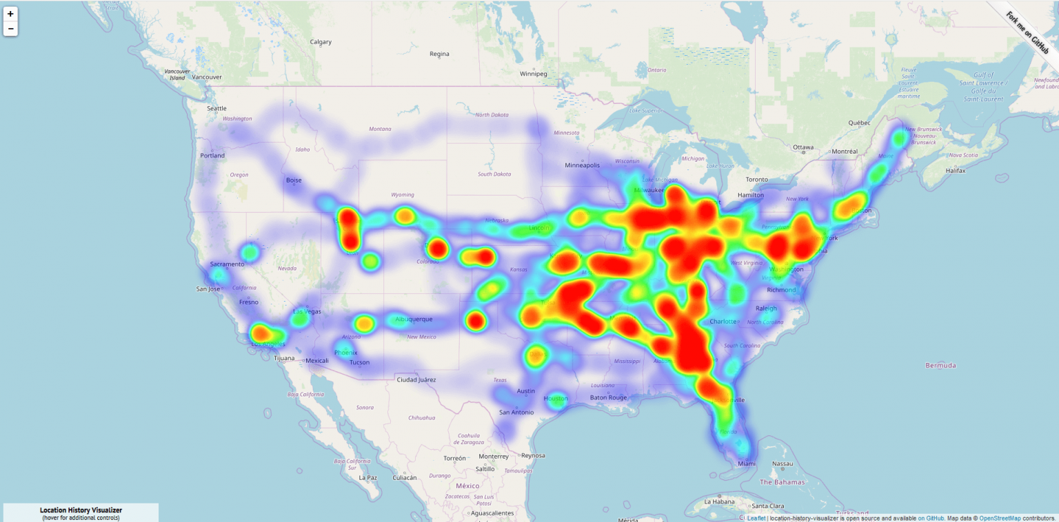 1 Year & 4 Months Later: Heatmap From My Trucking Job - ELDFocus.com